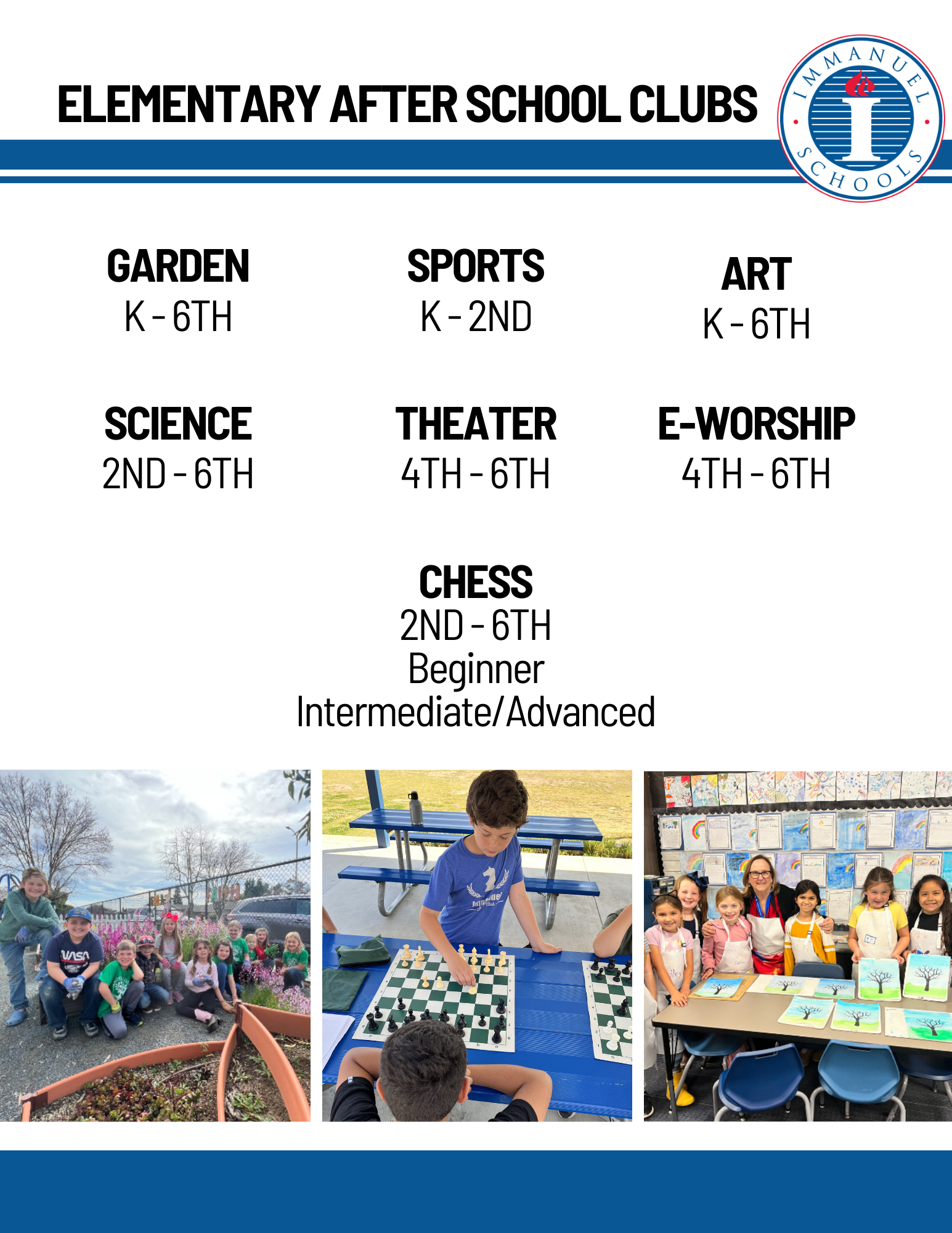 Clubs & Activities - Immanuel Schools
